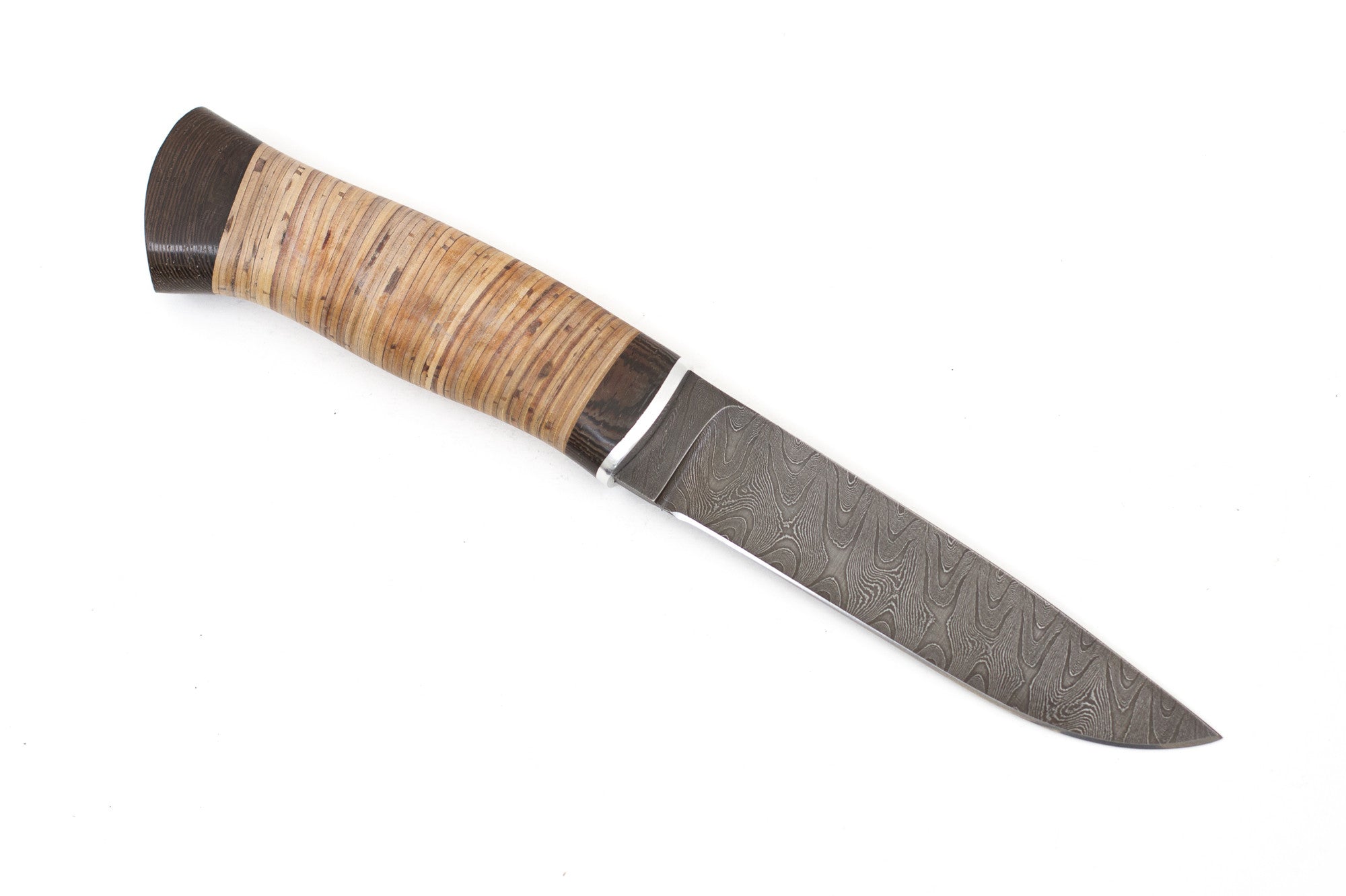 Russian Bulat, Ural, Hunting, Fixed, Damascus, Birch Bark – Russian Blades